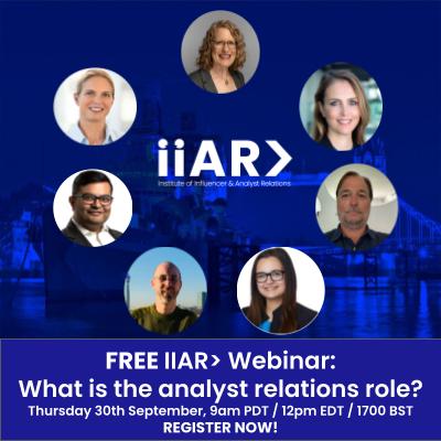 The IIAR> Institute of Influencer & Analyst Relations / IIAR_AR_Job ...